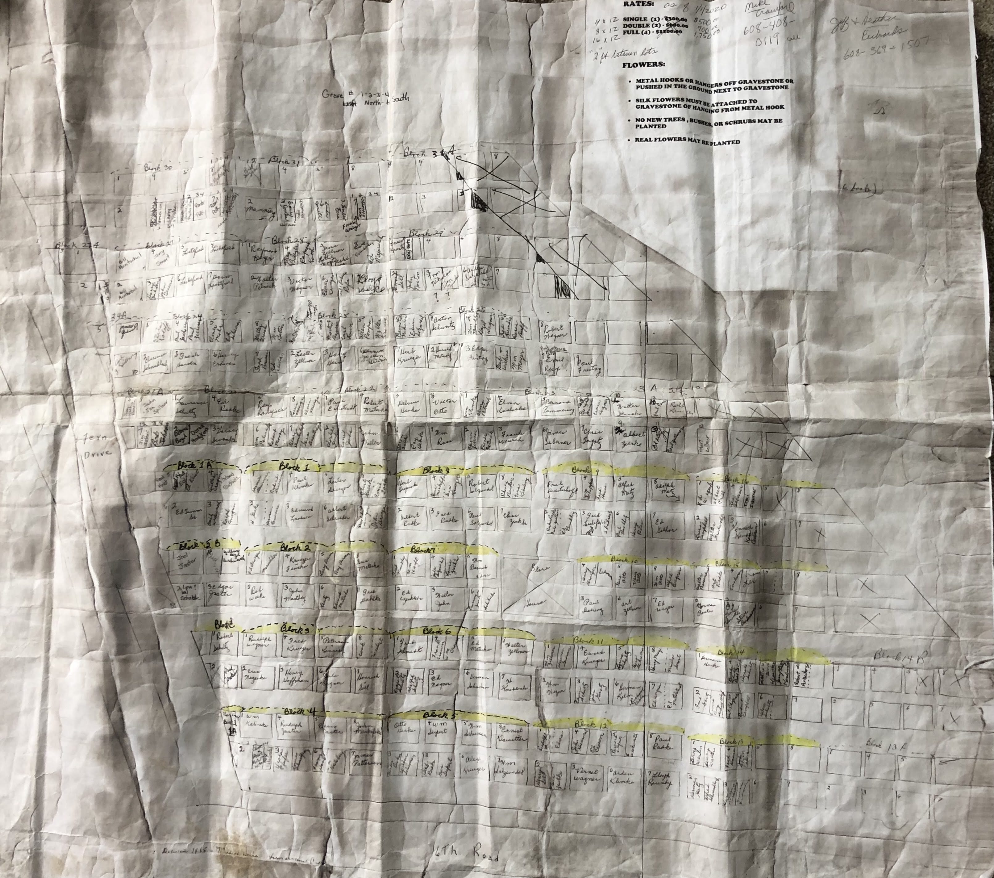 Cemetery Map – Montello East Side Cemetery